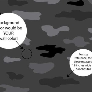 Camo Wall Decal Stickers, Camo Room Decor, Reusable, Repositionable ...