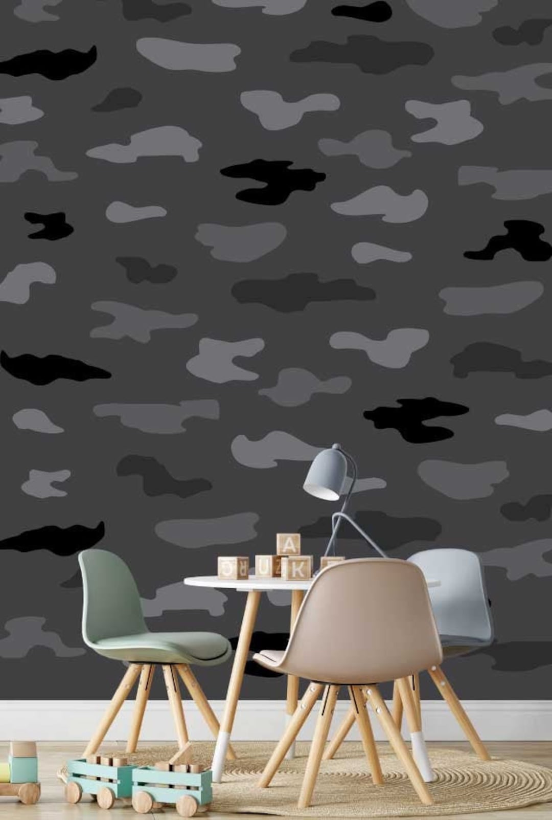 Camo Wall Decal Stickers, Camo Room Decor, Reusable, Repositionable ...