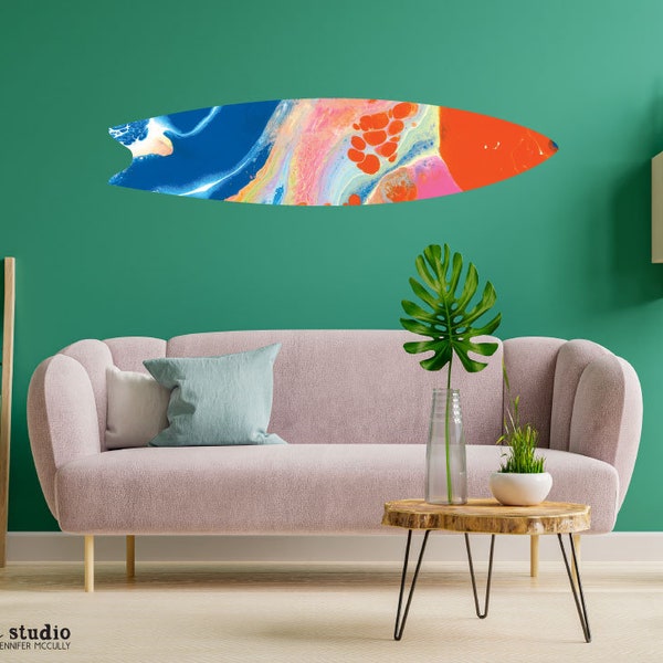 Surfboard Wall Decal - Etsy
