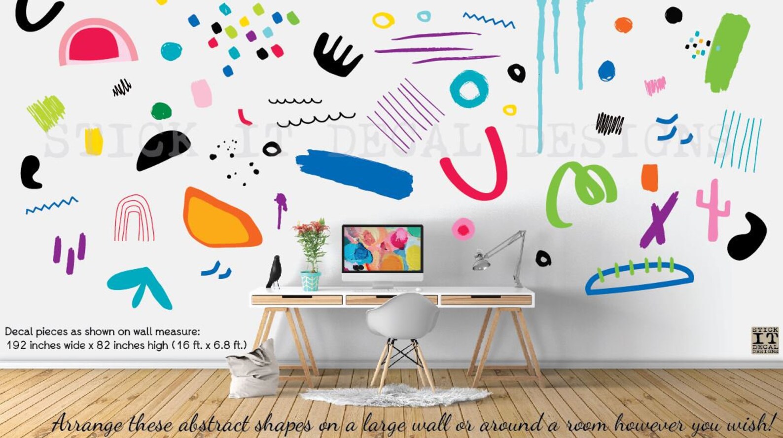 Peel and Stick Wall Mural Wall Decal Wall Stickers Reusable - Etsy