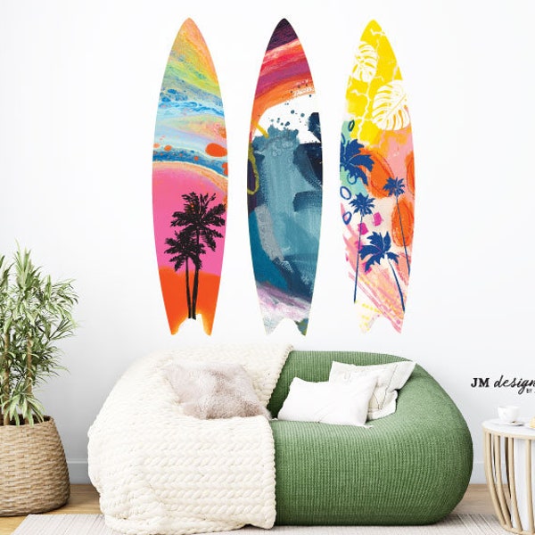Surfboard Wall Decal - Etsy