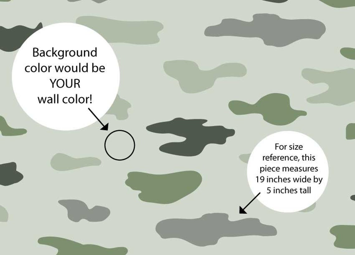 Camo Wall Decal Stickers Camo Room Decor Kids Room Decor - Etsy