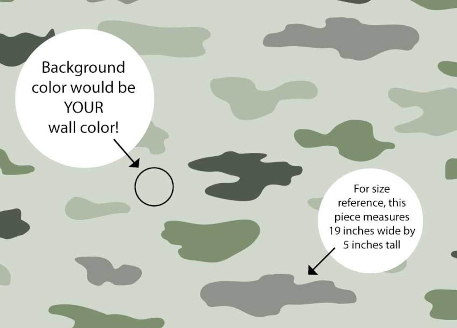 Camo Wall Decal Stickers Camo Room Decor Kids Room Decor | Etsy