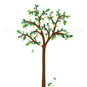 Lemon Tree Wall Decal Wall Decal Tree Lemon Decor Wall - Etsy