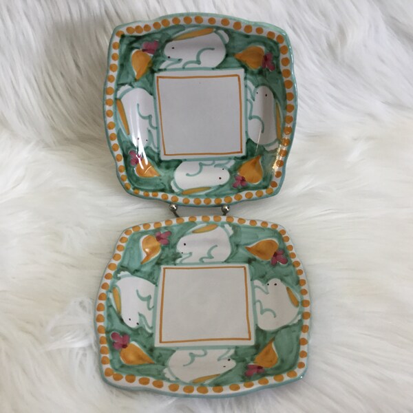 Vietri Rabbit Plate - Etsy
