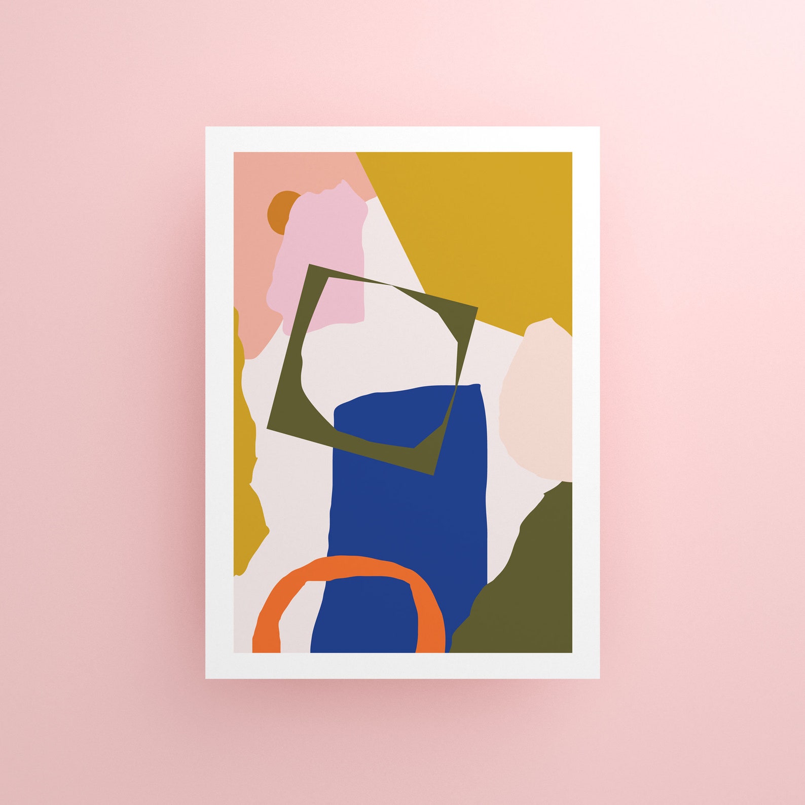 Primary A3 Abstract Colourful Shapes Print - Etsy