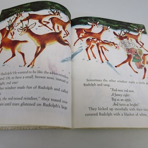 Vintage 1958 - Little Golden Book "rudolph the Red Nose Reindeer" - No ...