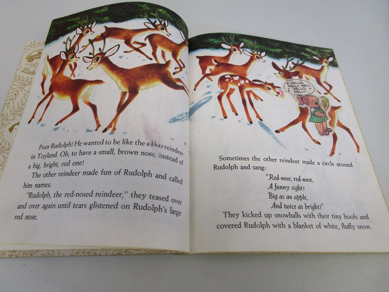 Vintage 1958 - Little Golden Book "rudolph the Red Nose Reindeer" - No ...