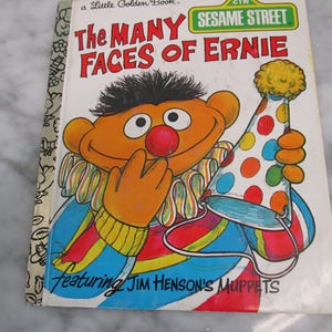 Vintage 1979 - Little Golden Book "the Many Faces of Ernie " A Sesame ...