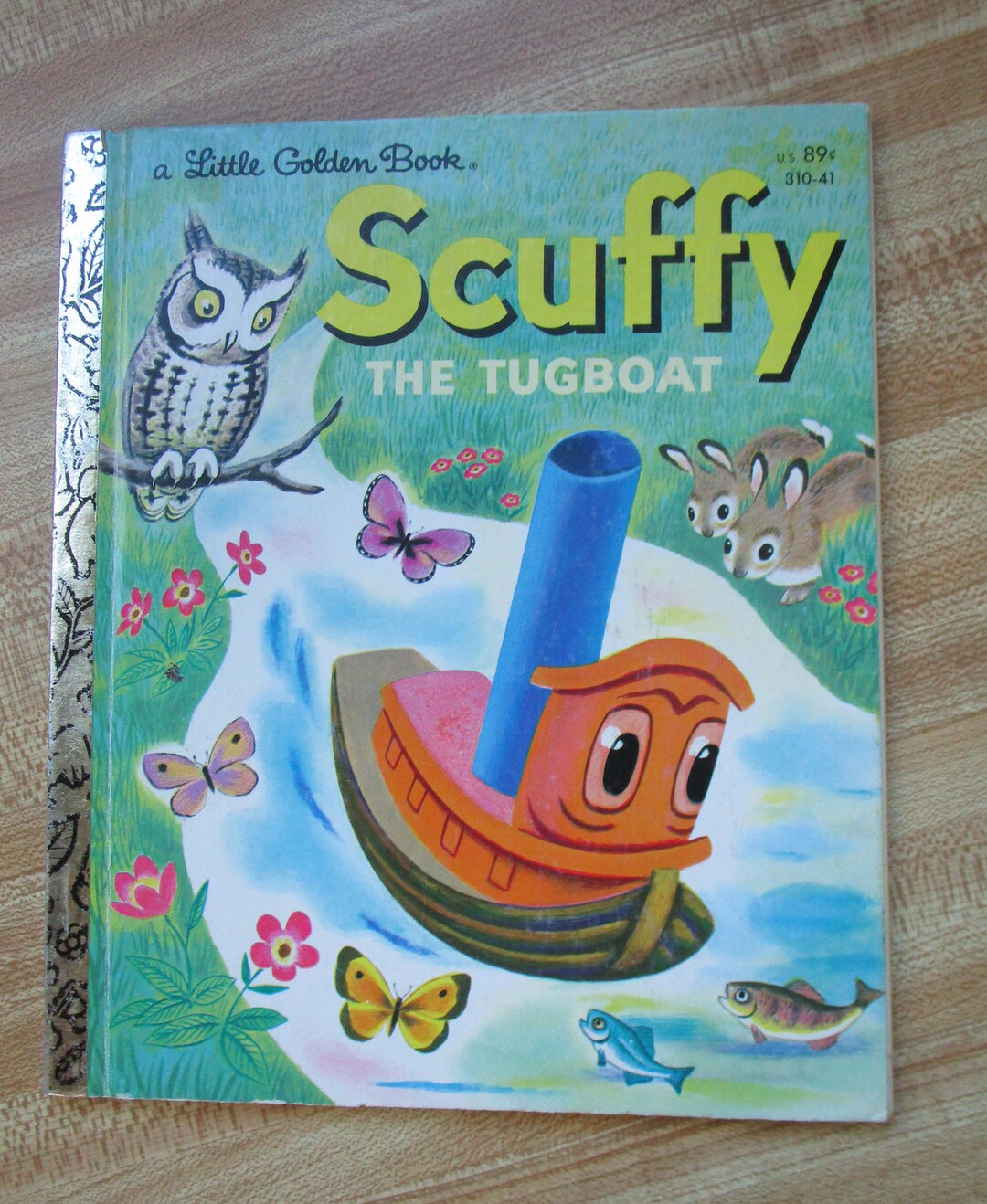 Vintage 1974 - Little Golden Book "scuffy the Tugboat" - - No Missing ...