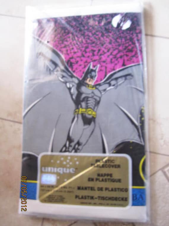 Vintage Plastic Batman Tablecloth for the Batman Themed Party - Etsy