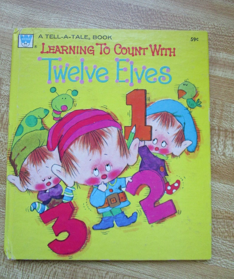 Vintage 1972 -whitman's Book "learning to Count With Twelve Elves ...