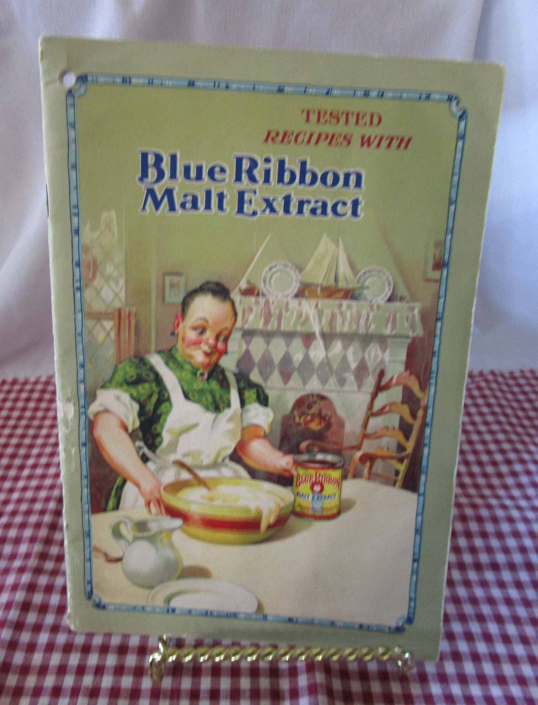 Antique 1928 Cookbook blue Ribbon Malt Extract Fantasic Condition With ...