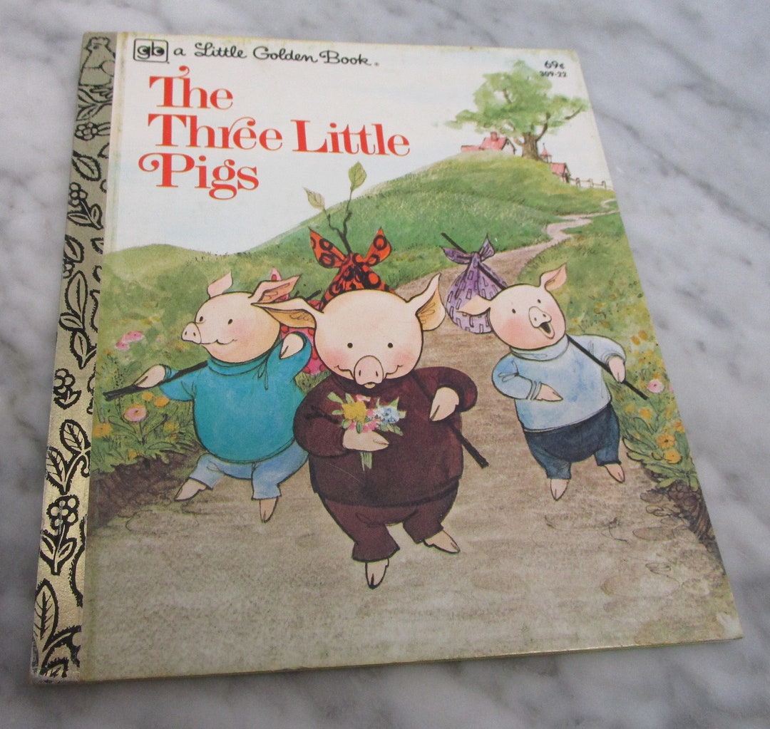 Vintage 1980 Little Golden Book -the Three Little Pigs - No Missing ...