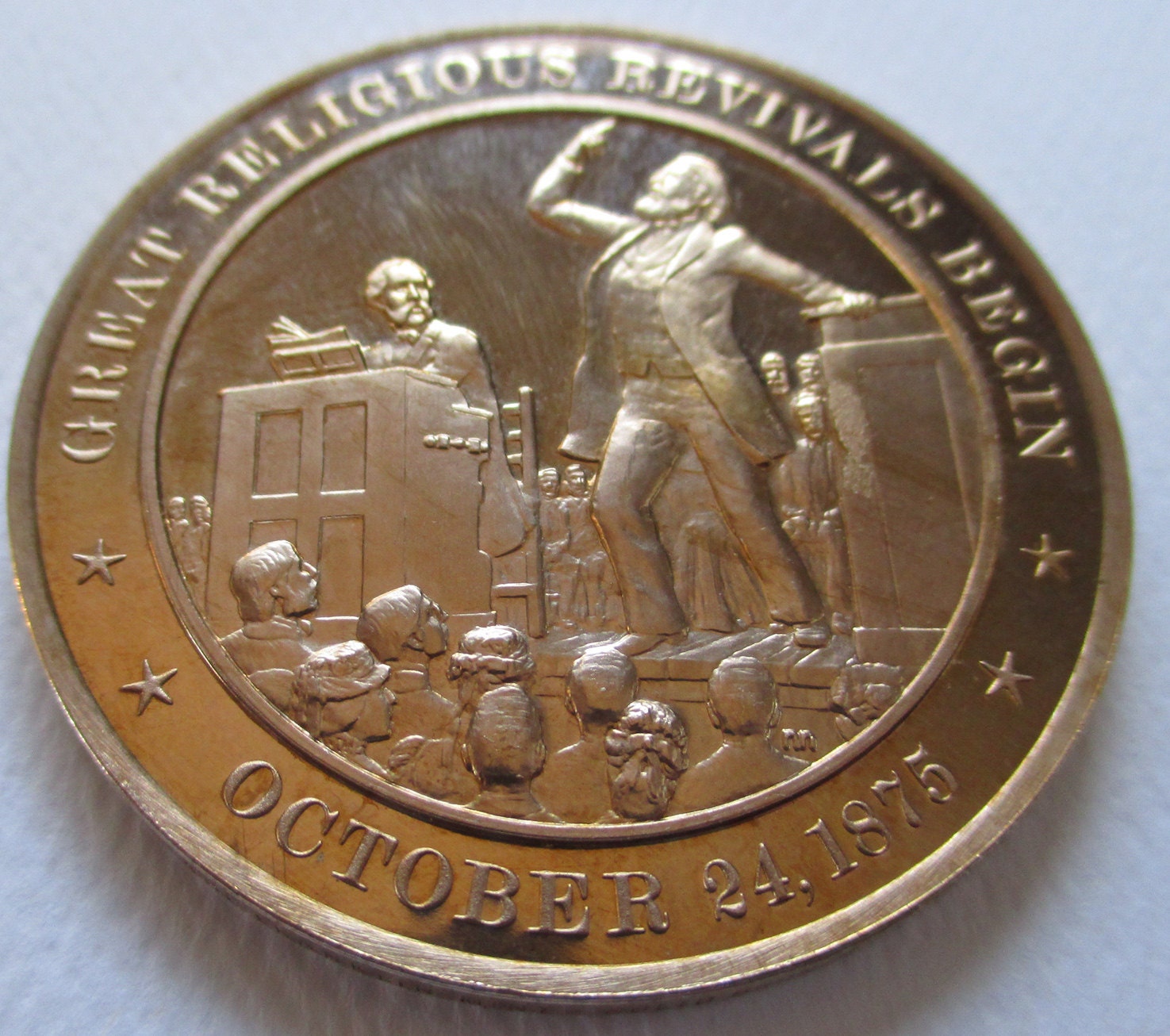 Franklin Mint Solid Bronze coin 1875-Great Religious | Etsy