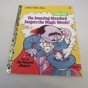 Vintage 1979 - Little Golden Book "amazing Mumford" Sesame Street Book ...