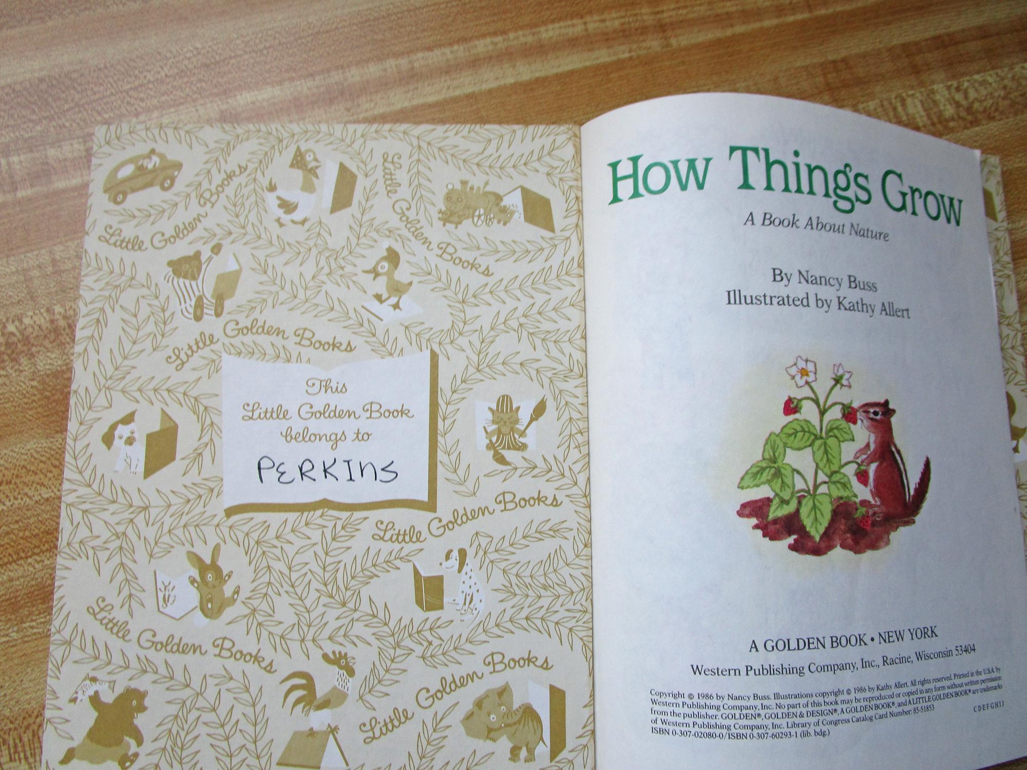 Vintage 1986 - Little Golden Book "how Things Grow " - Estate Find! - Etsy
