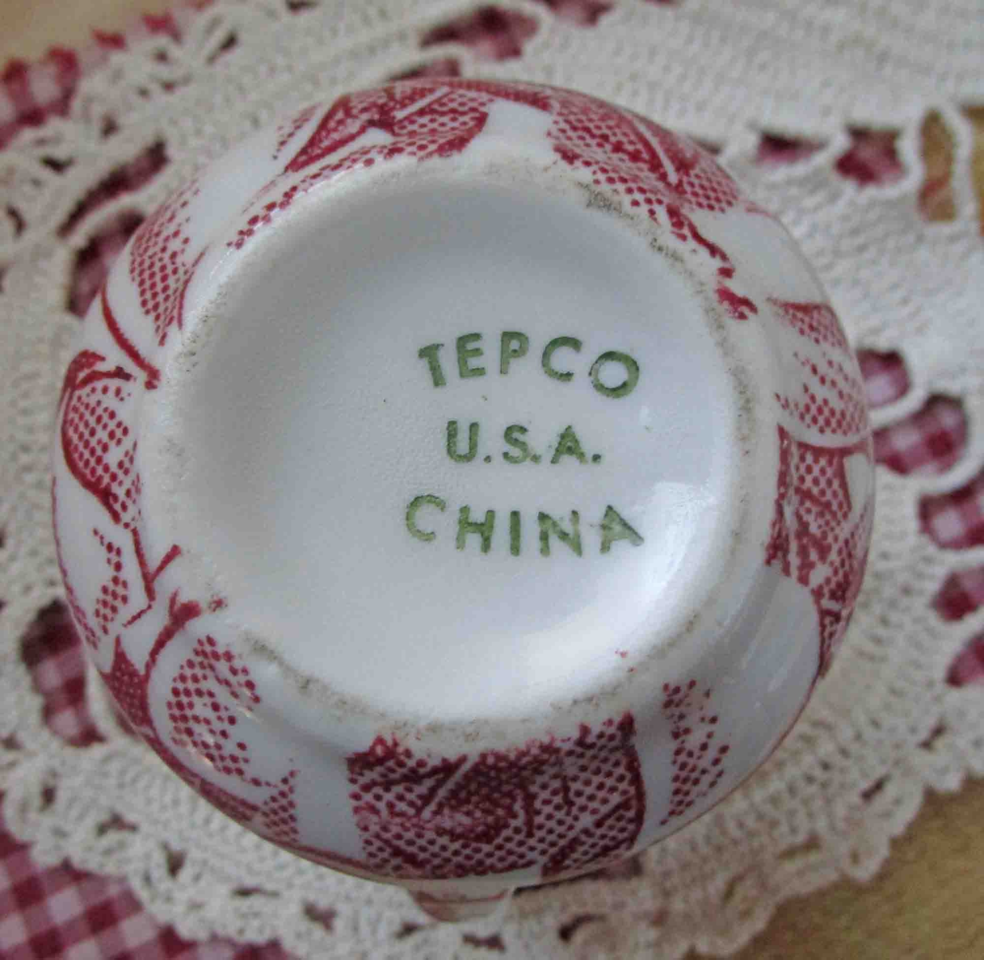 Vintage Rare and 2 1/2 Inch Tepco Co. 1940-1960 RED Hawaiian Hibiscus ...