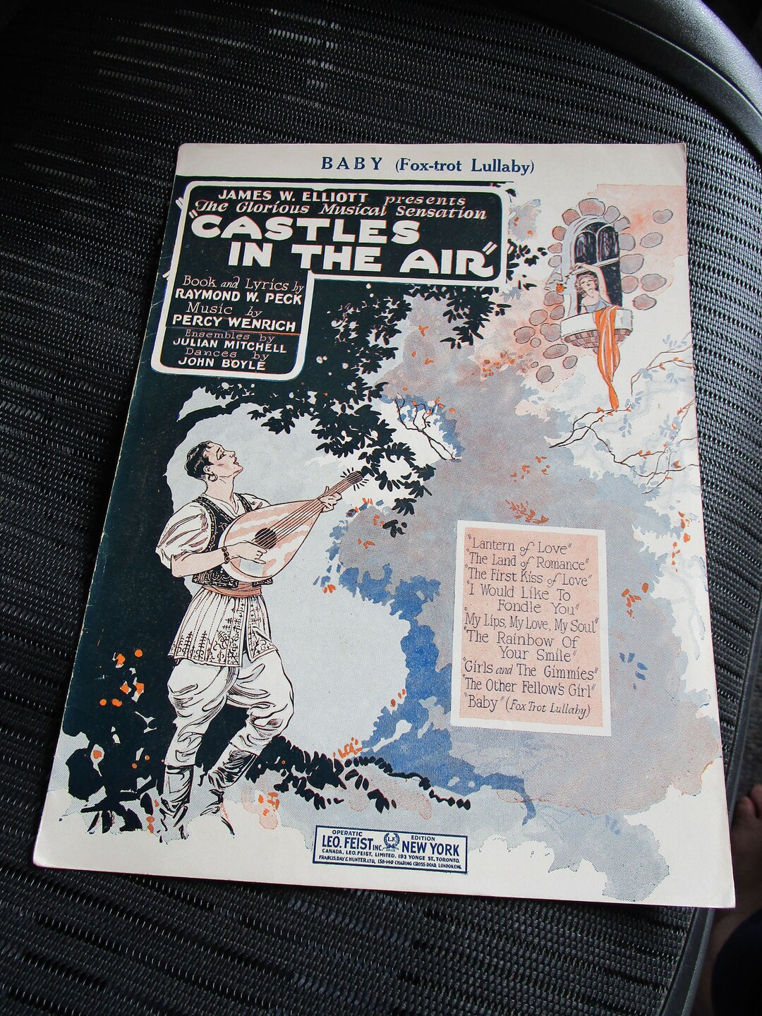 Vintage 1922 Sheet Music "baby " - Muscial "castles in the Air ...