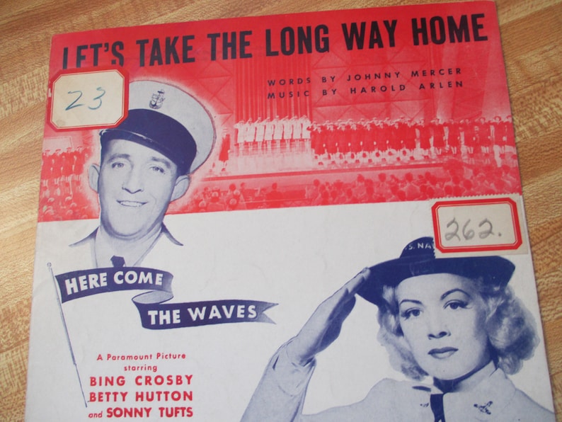 Vintage 1944 Sheet Music let's Take the Long Way - Etsy