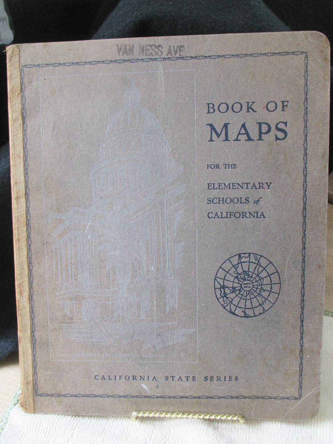Antique 1922 Book of Maps for Elementary Schools in California ...