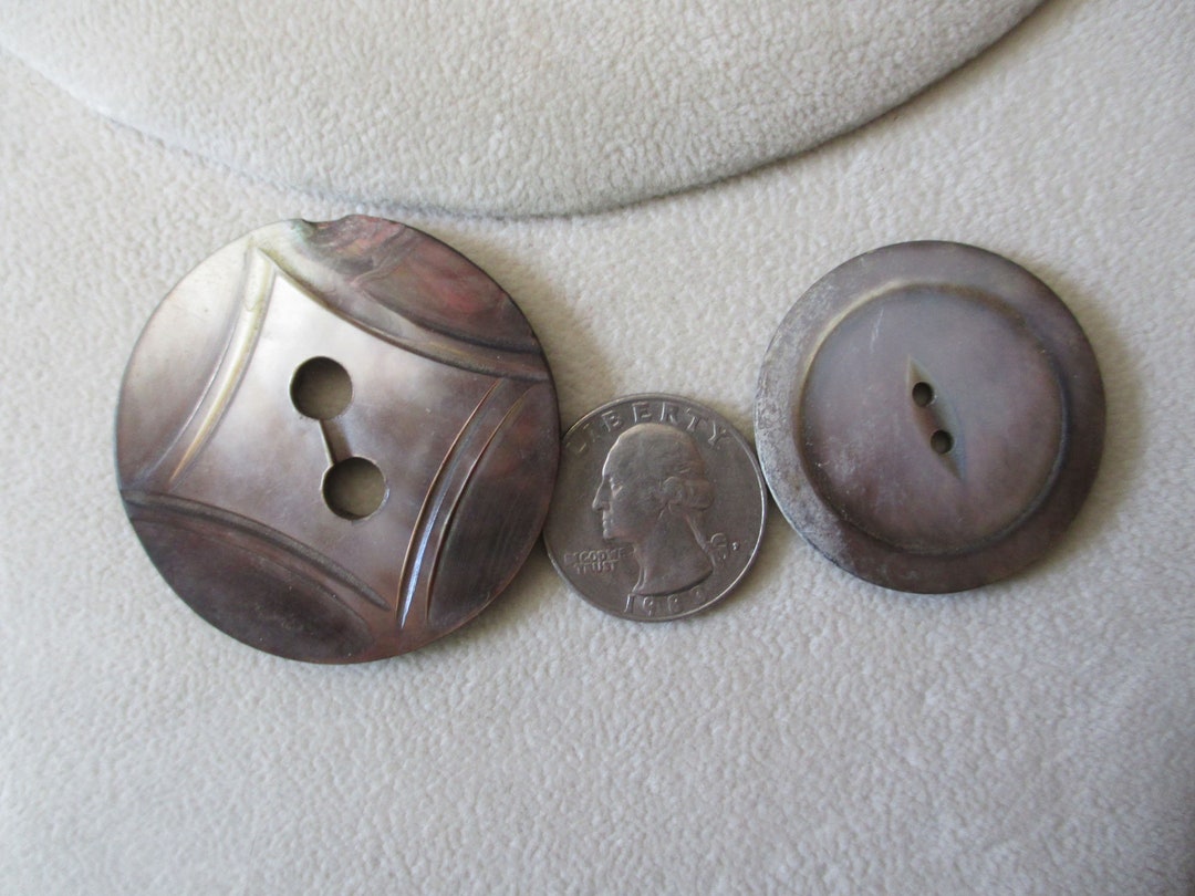 Vintage Lot of 2 1950's Abalone Buttons - - Awesome Find From Grandma's ...