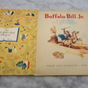 Vintage 1956 - Little Golden Book "buffalo Bill Jr " - Estate Find! - Etsy