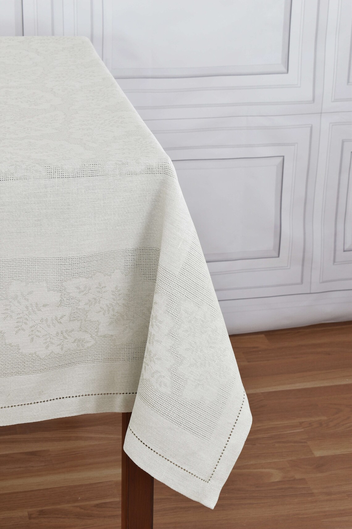 Gray Rectangle Tablecloth Classical Grey Sand Long Jacquard | Etsy