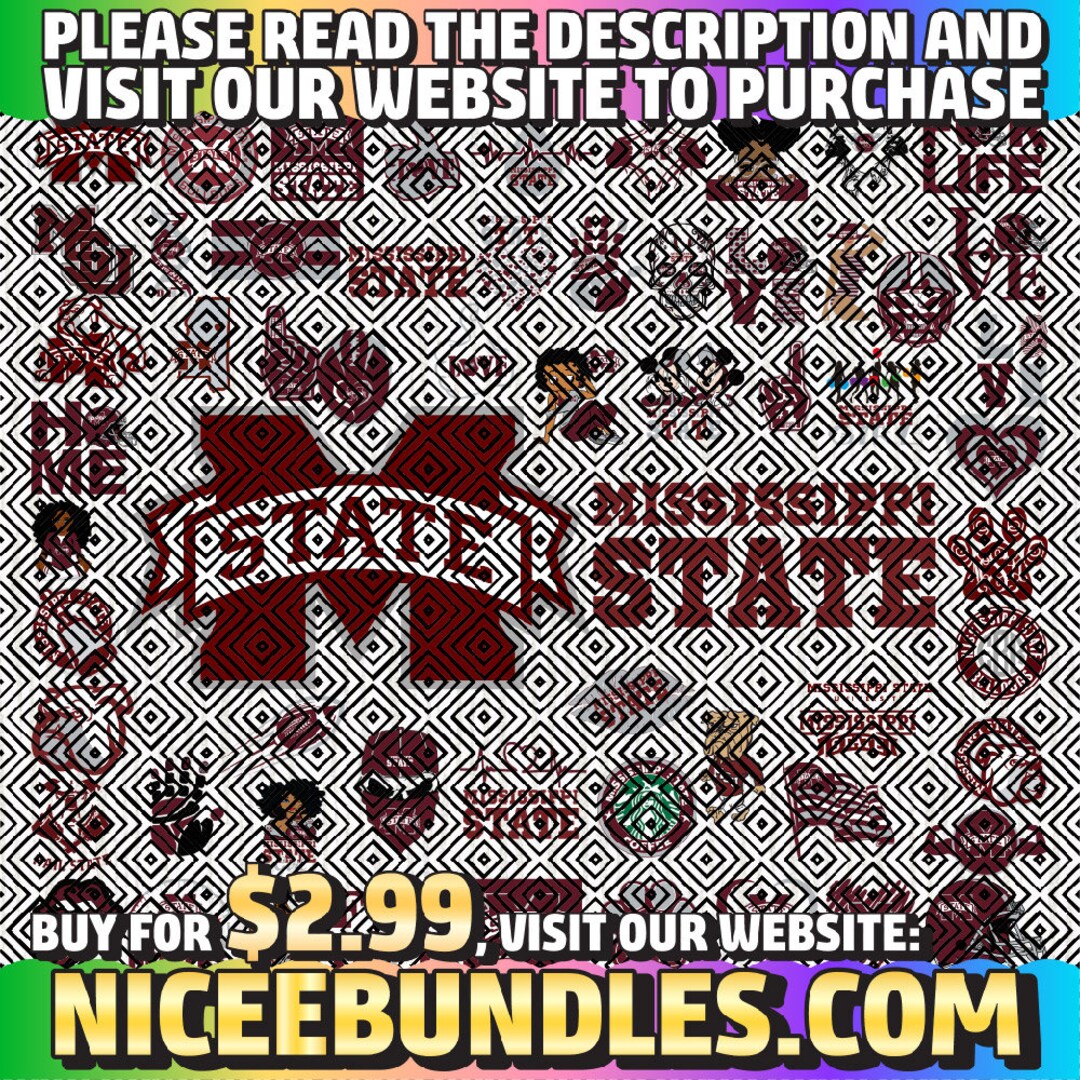 60 Files Mississippi-state-bulldogs Team Bundle Svg, Mississippi-state ...
