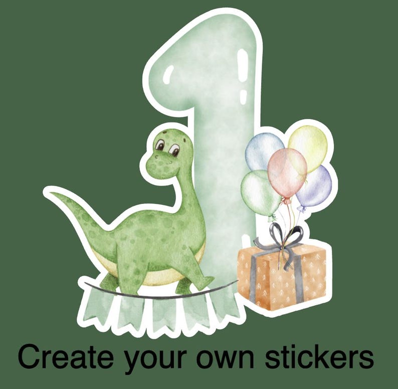 Cute 1st Birthday Watercolour Clip Art for Invites, Stickers or Thank ...