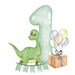Cute 1st Birthday Watercolour Clip Art for Invites, Stickers or Thank ...