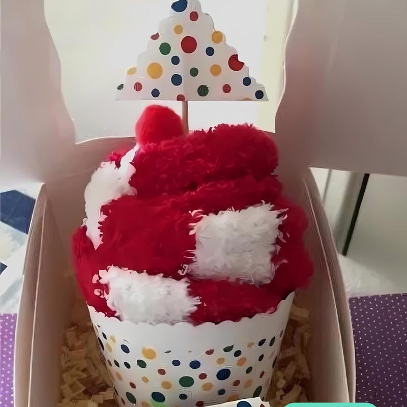 Fuzzy Sock Cupcakes - Etsy