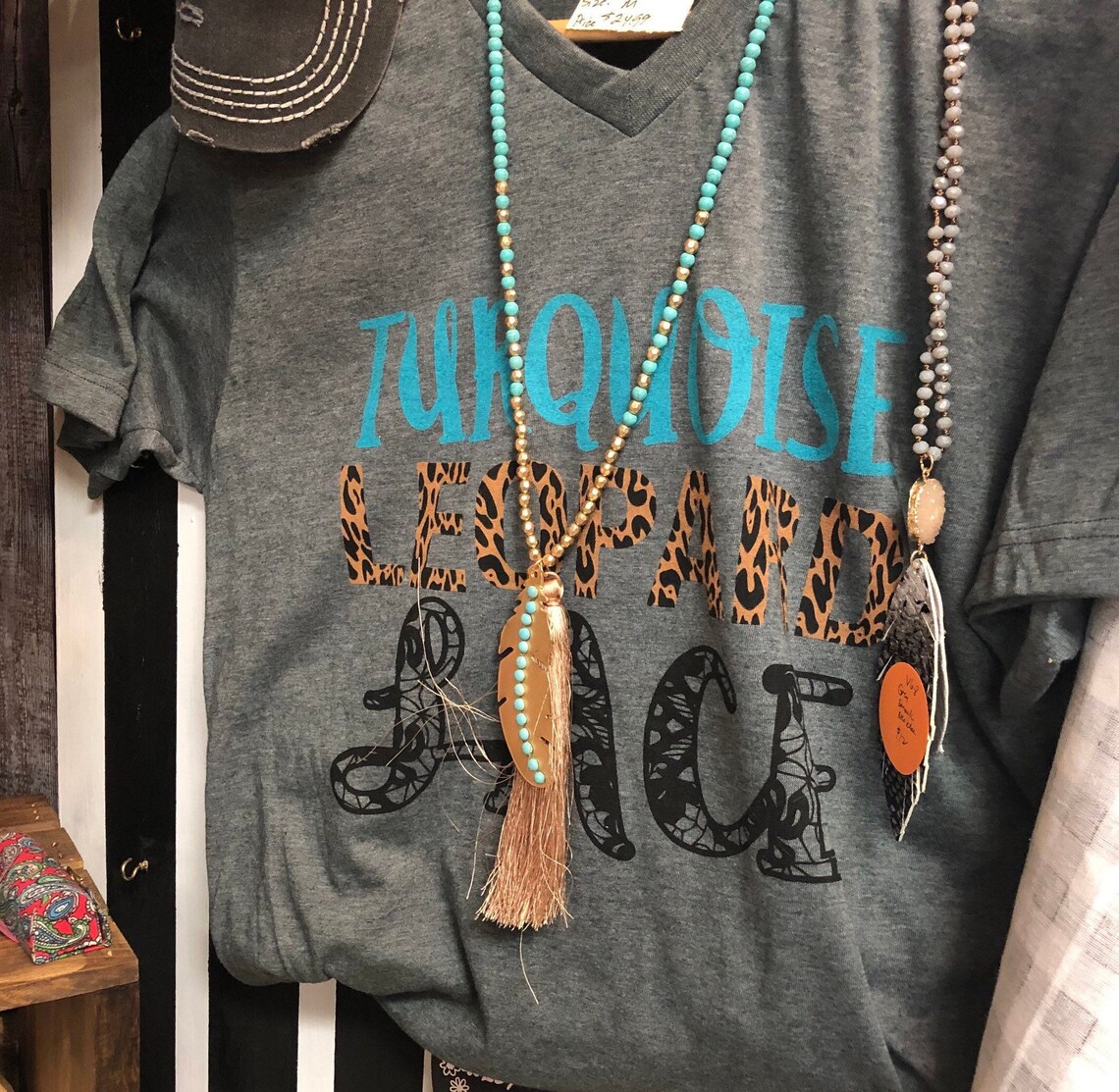 Leopard Turquoise Lace T-shirt Graphic Tee Oversized - Etsy