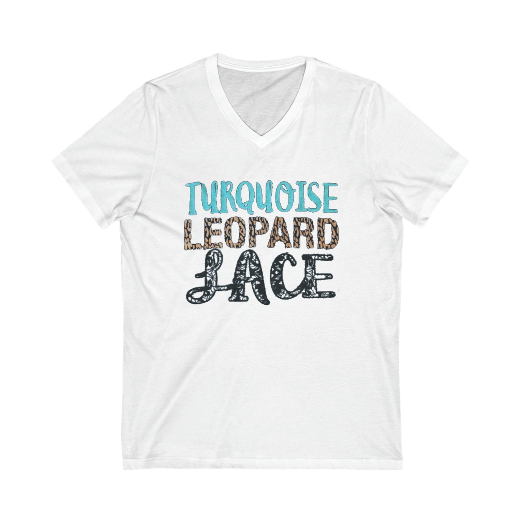 Leopard Turquoise Lace T-shirt, Graphic Tee, Oversized, Vintage, Boho ...