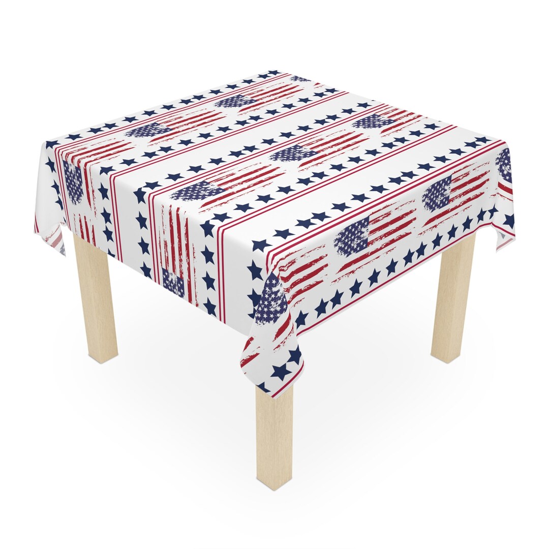 Independence Day Tablecloth, Stars and Flag Tablecloth, 4th of July ...