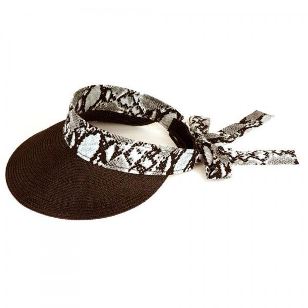 Leopard Visor, Sun Visor Snakeskin Summer Gear, Summer Visor, Sun Visor, Summer Wear, Beach Wear ...