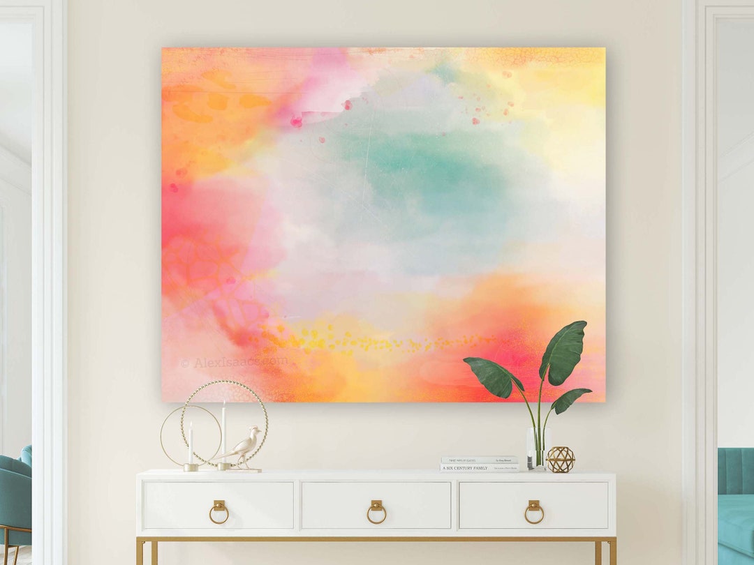 Above the Bed Canvas Wall Art, Sunrise Art, Large Wall Art, Oversized ...