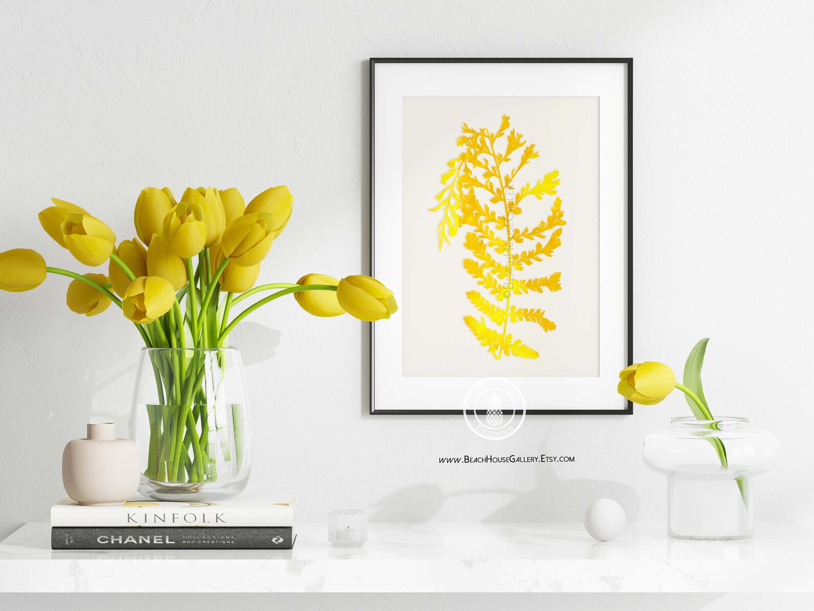 Yellow Wall Art Yellow Botanical Prints Leaves Yellow Wall - Etsy