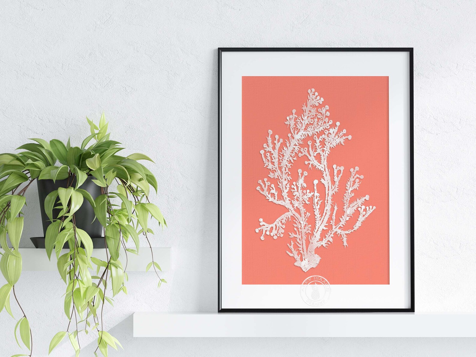 Turquoise Coral Gray Wall Art Coral Print Set Sea Coral Art - Etsy