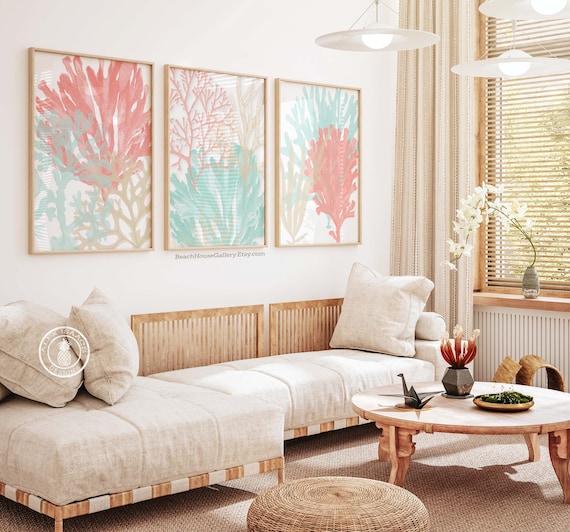 Coral Beach Wall Decor
