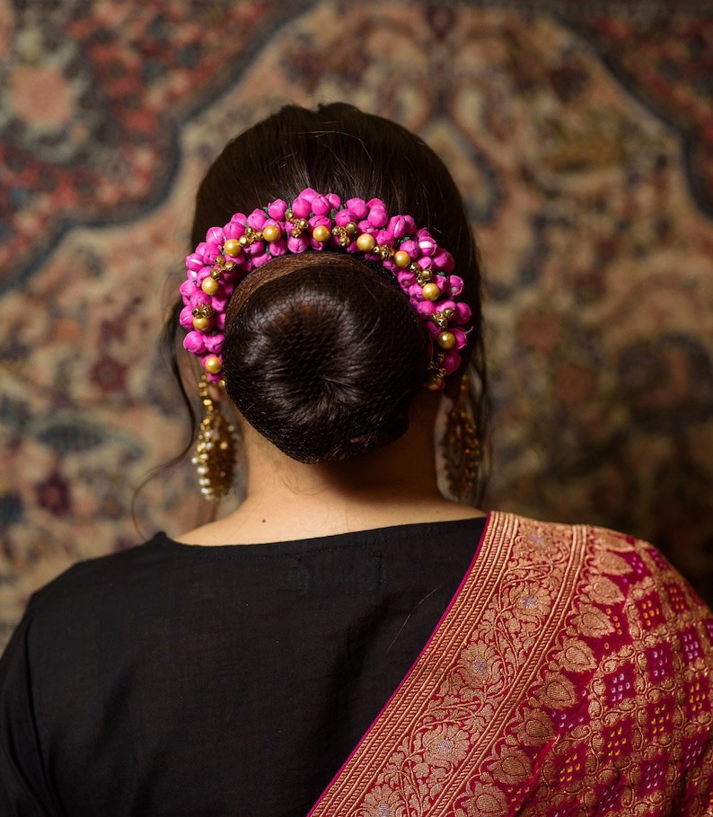 Mogra Kali Gajra With Ghungroo and Faux Pearls Hair Gajra - Etsy