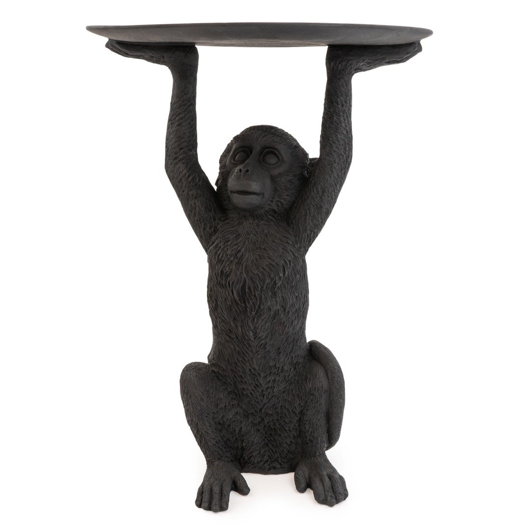 Monkey Side Table Black Art Deco Tables - Etsy