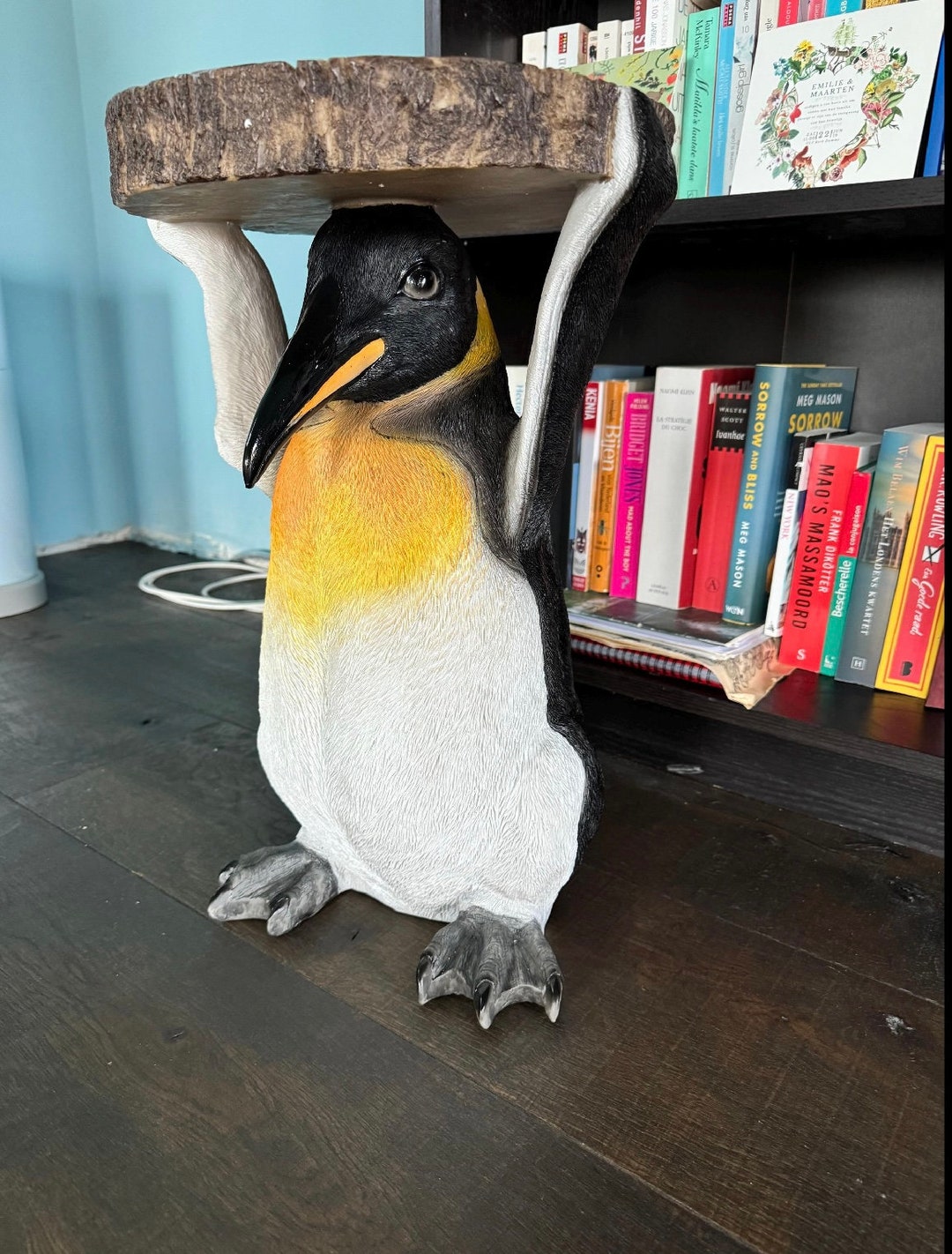 Trunk Slice Animal Side / End Tables Penguin - Etsy