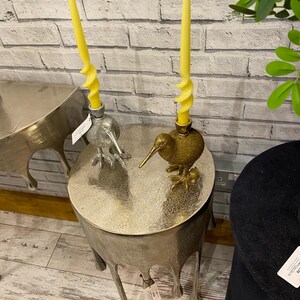 Silver Drip Style Side Table. - Etsy