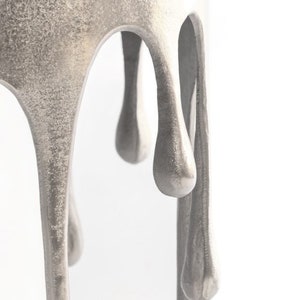 Silver Drip Style Side Table. - Etsy