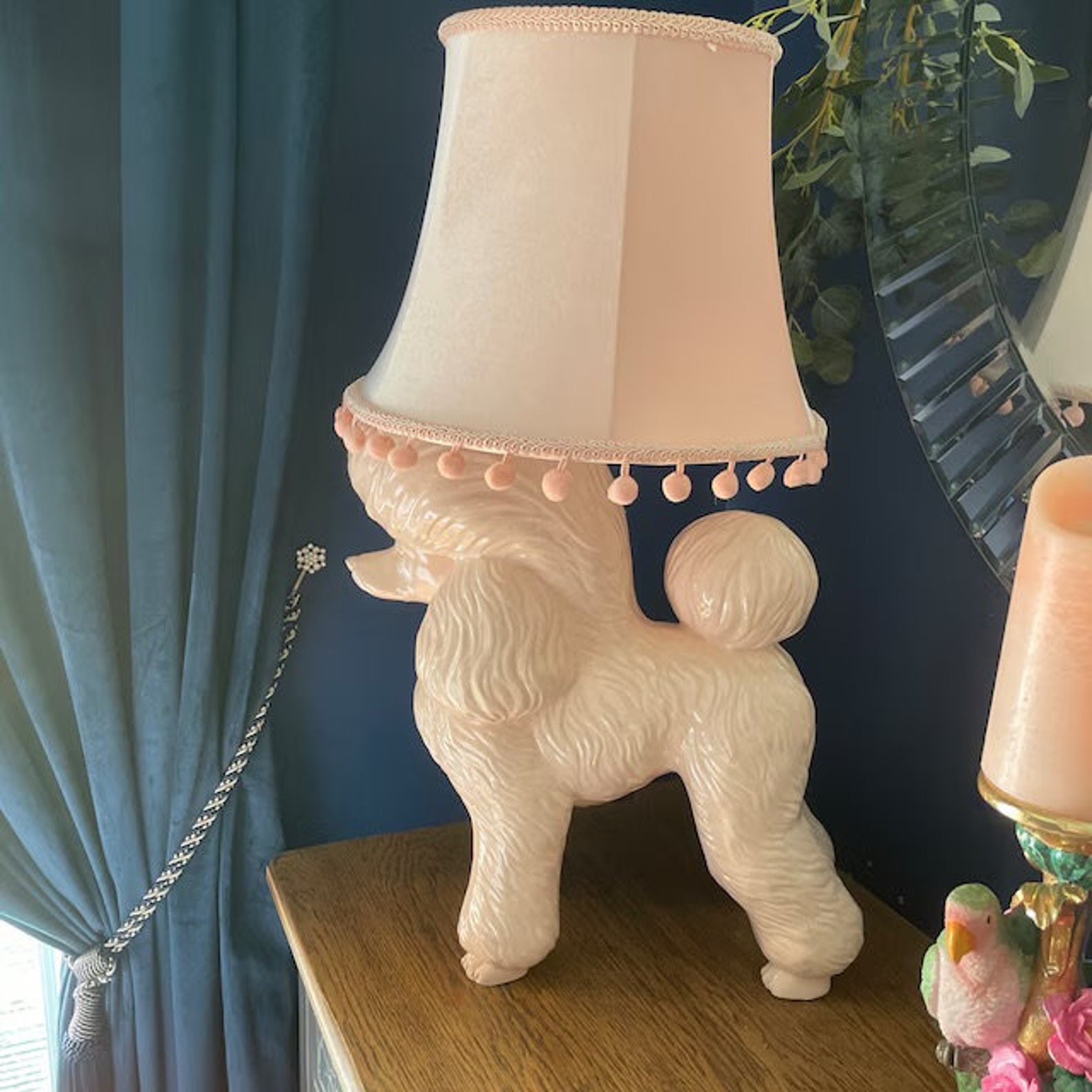 Pink Poodle Table Lamp - Etsy