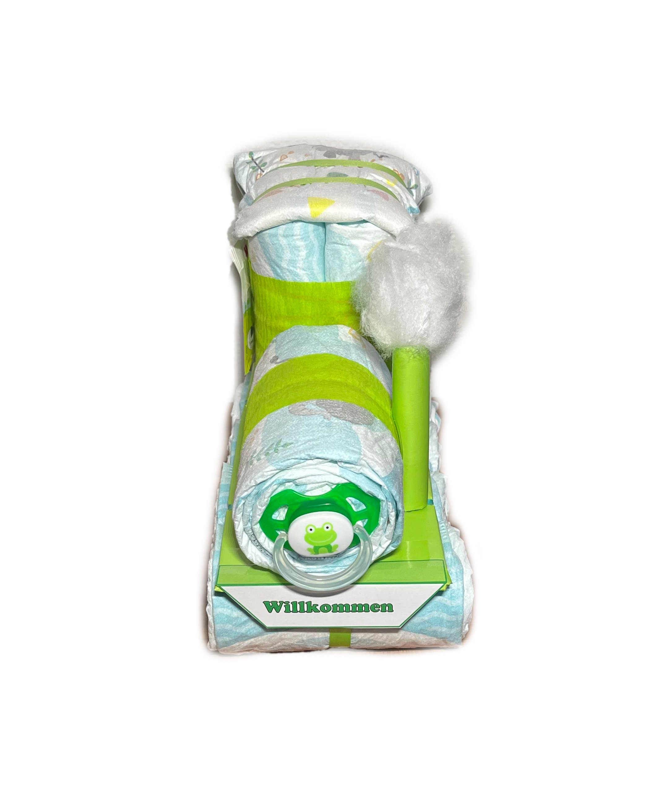 Diaper Cake Nappy Locomotive Nappy Locomotive Green Diaper Train Diaper ...