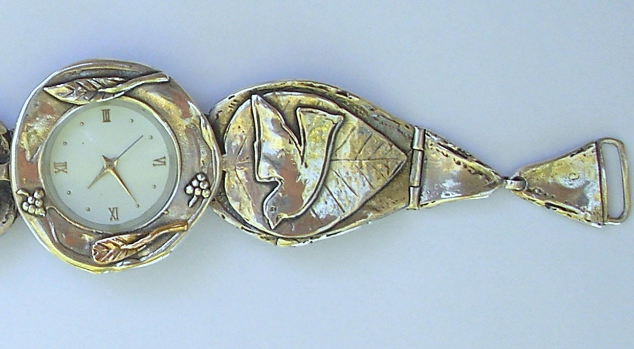 Fish, Dove, Silver and Gold Watch ,judaica Jewelry, Kabbalah Jewelry ...
