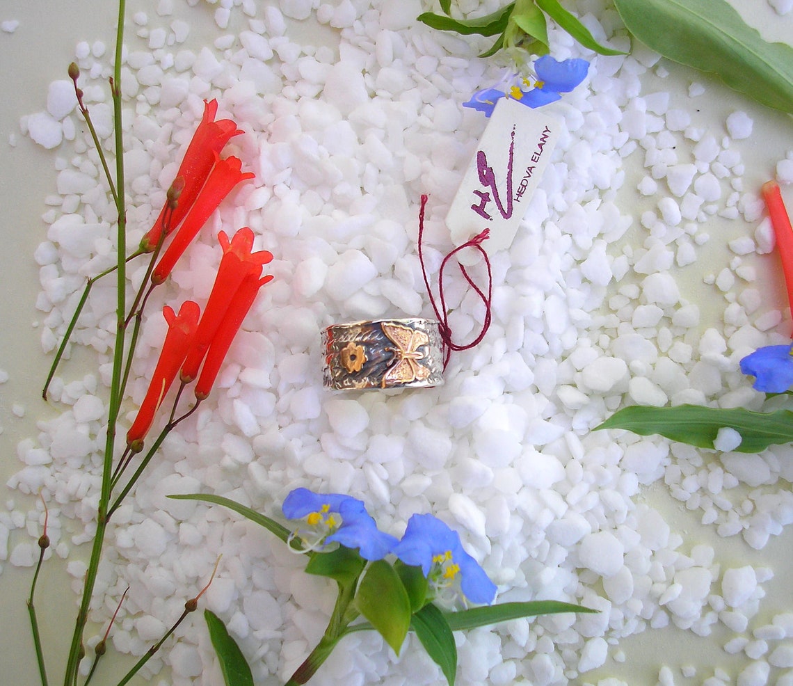 Butterfly Ring Wedding Ring Band Ring Sterling Silver - Etsy