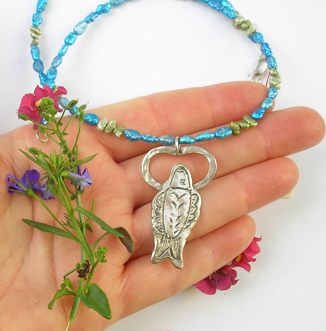 Fish Jewelry Fish Necklace Religious Jewelry Made in - Etsy
